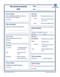 Grade 1 Social Studies Worksheets – Printable & Engaging