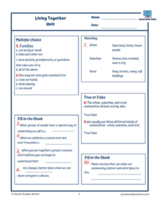 Community and Culture Worksheets – Printable K–8 Activities